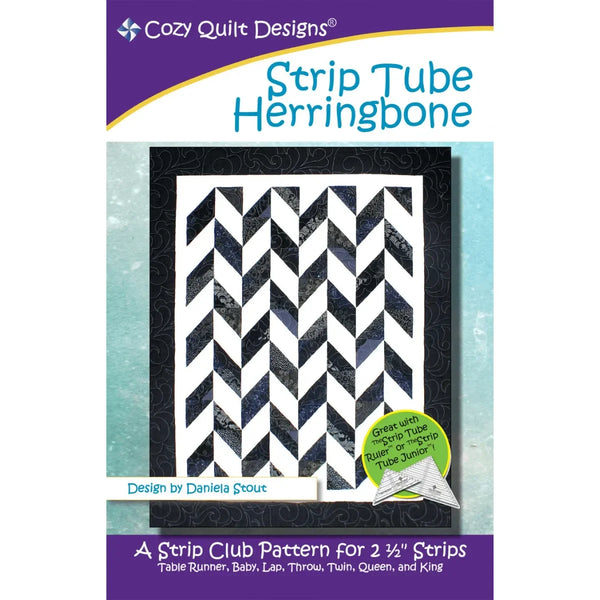 Strip Tube Herringbone Quilt Pattern - Cozy Quilt Designs – Mercury ...